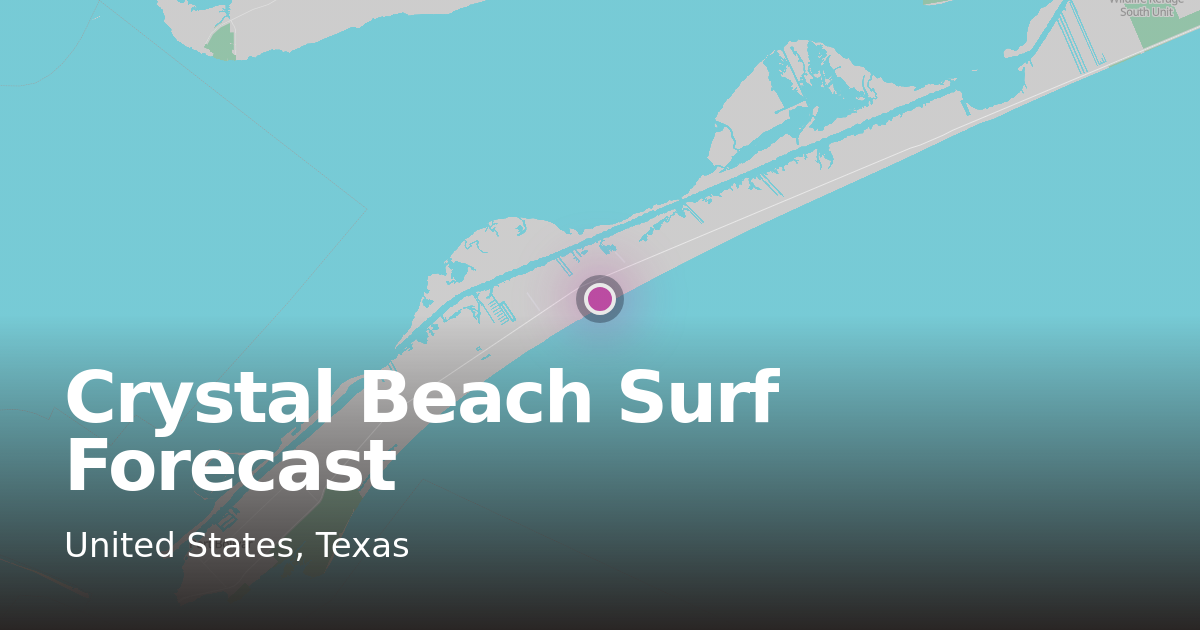 Surf forecast Crystal Beach: swell, wind and tide | Surfnerd