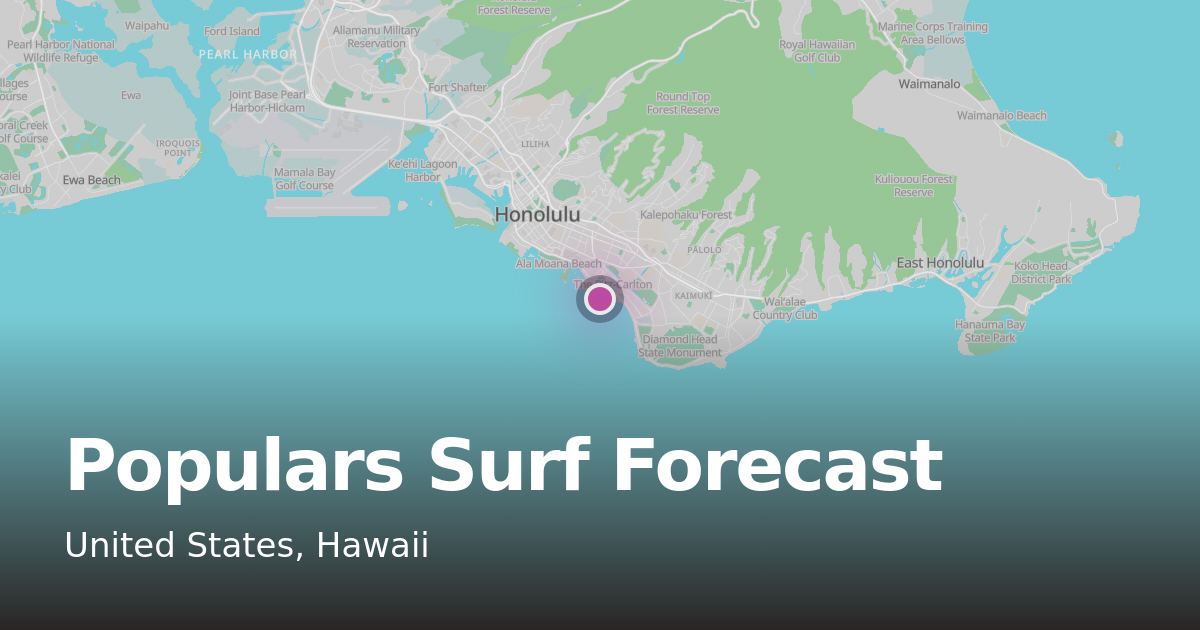 Populars surf forecast, surf report and spot guide | Surfnerd Surf Forecast