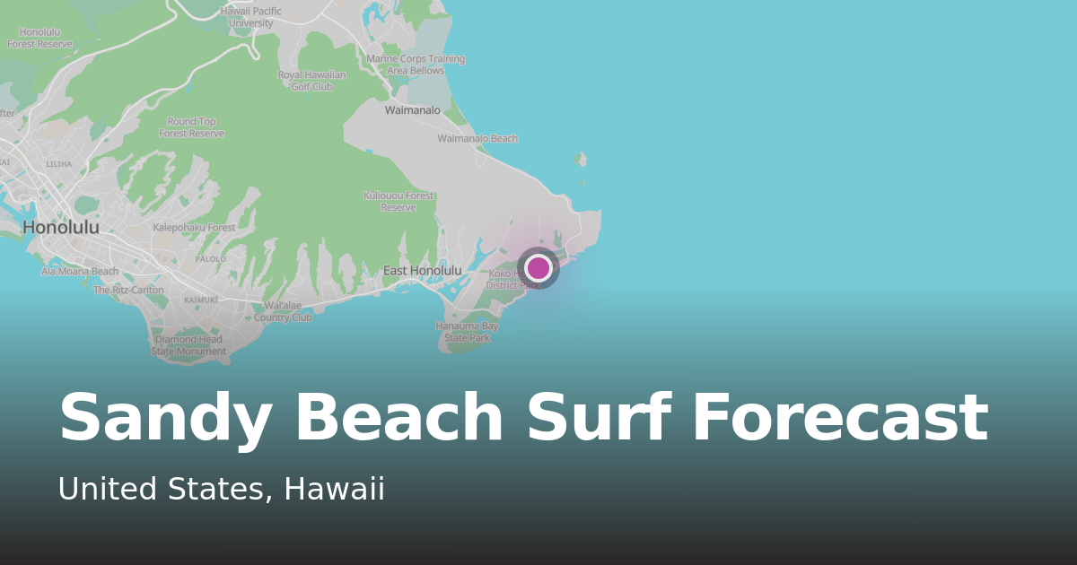 Sandy Beach surf forecast, surf report and spot guide | Surfnerd